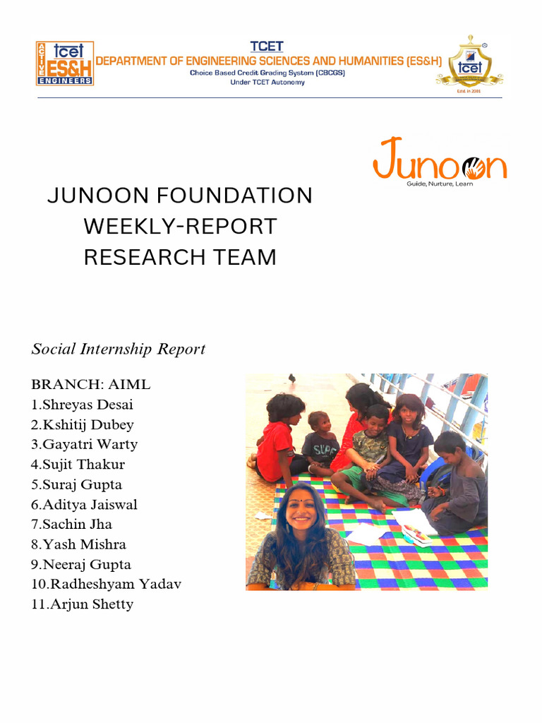 Weekly Social Internship Report | PDF | Non Governmental Organization ...