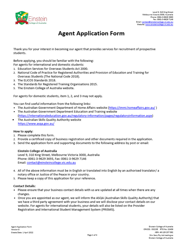 Agent-Application-Form | PDF