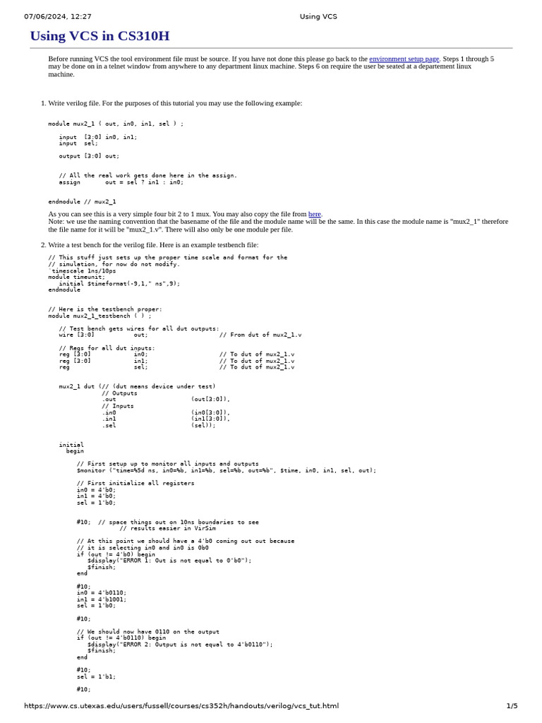 Using Vcs Pdf Computer Architecture Computer Programming