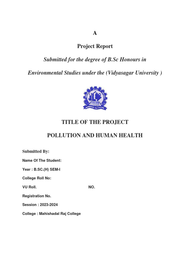Evs project (print 0-9 pages) | Download Free PDF | Pollution | Natural ...