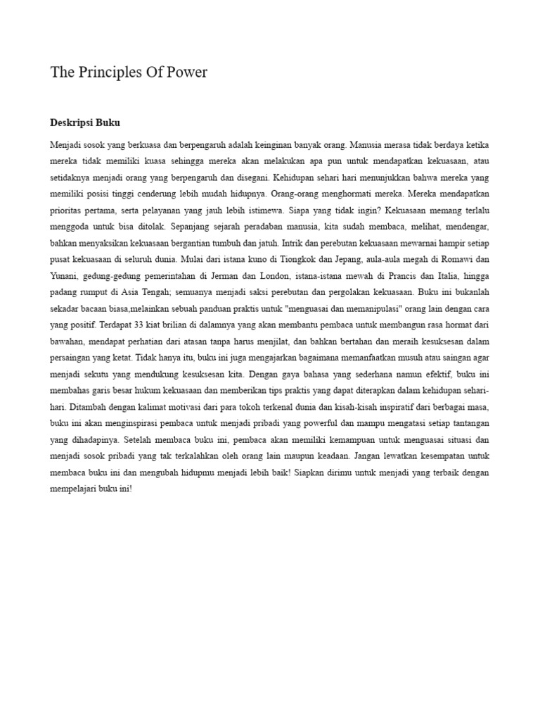 Panduan Menjadi Pribadi Berkuasa | PDF | Pengembangan Diri