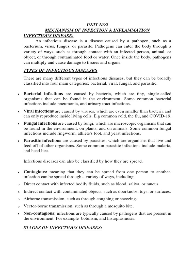 Pathophysiology UNIT 2 | PDF | Inflammation | Immune System