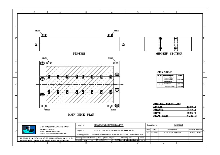 Modular Pontoon General Arrangement Plan | PDF | Technology & Engineering