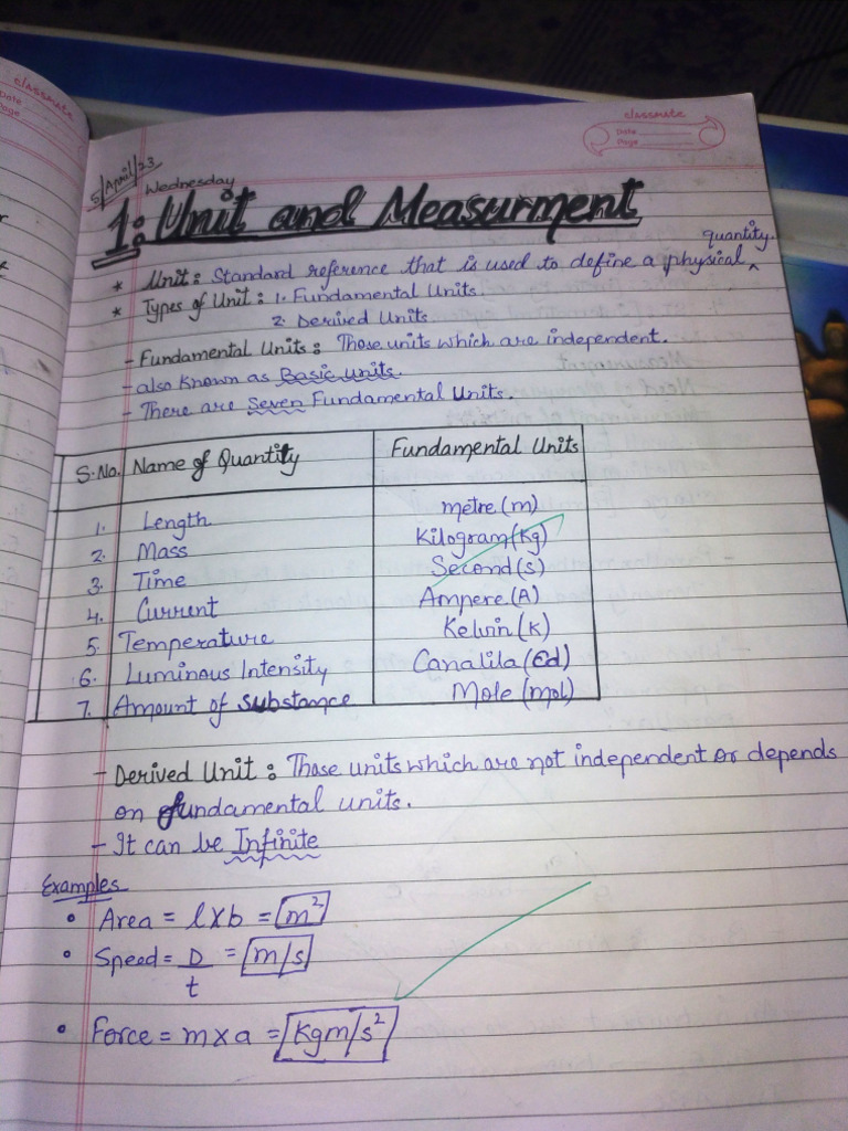 PHYSICS NOTES CHAPTER 1, CLASS XI 27-Apr-2023 14-56-06 | PDF