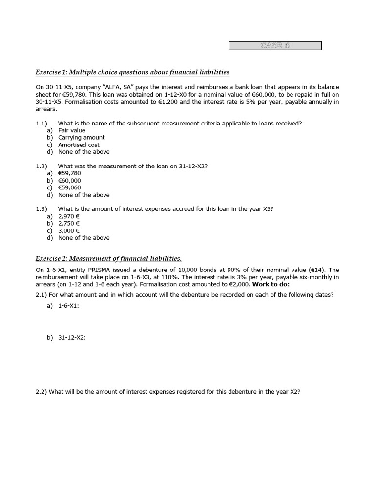 Case 6 | PDF | Interest | Bonds (Finance)