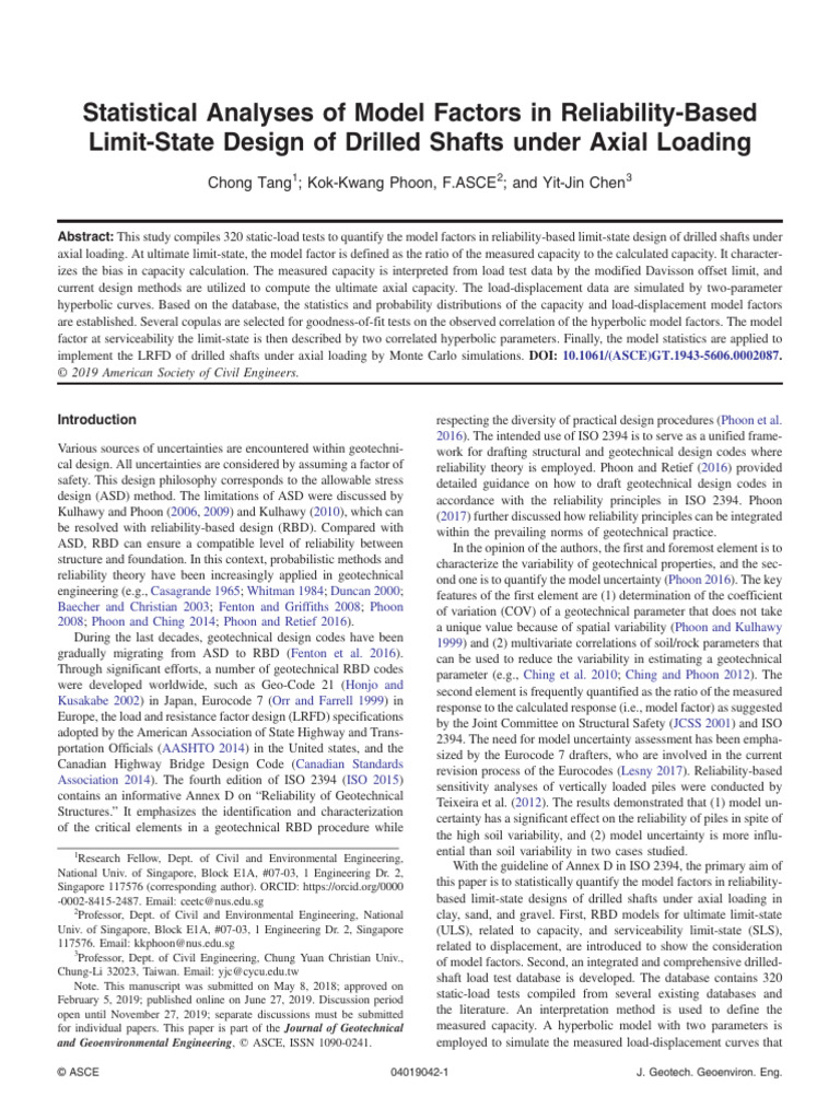 Tang Et Al - Statistical Analyses of Model Factors in Reliability-Based Limit-State Design of ...