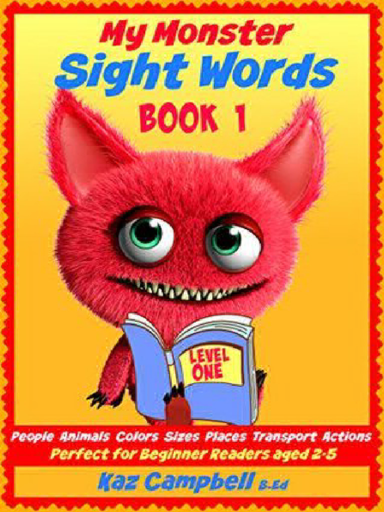 My Monster - Sight Words | Download Free PDF | Phonics | Learning