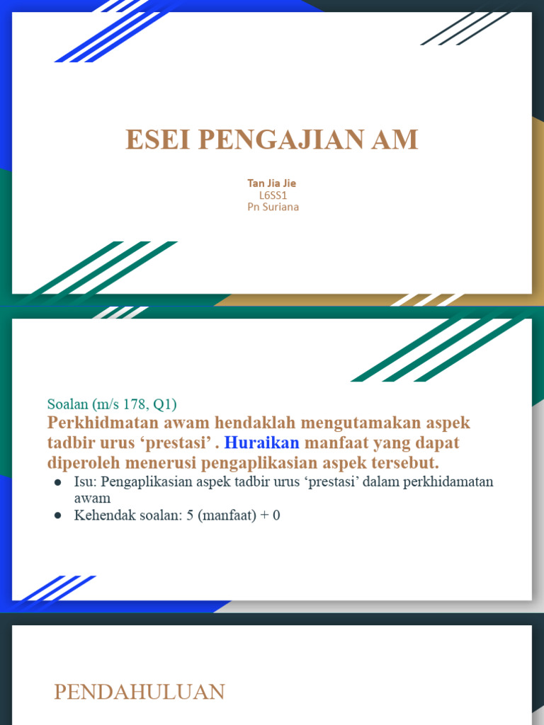 Contoh Esei PA STPM Penggal 1 | PDF