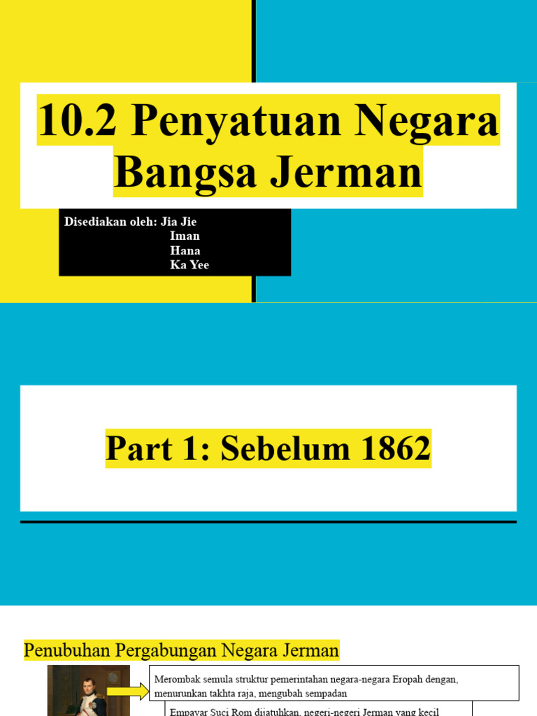 STPM Sejarah: Penyatuan Jerman | PDF