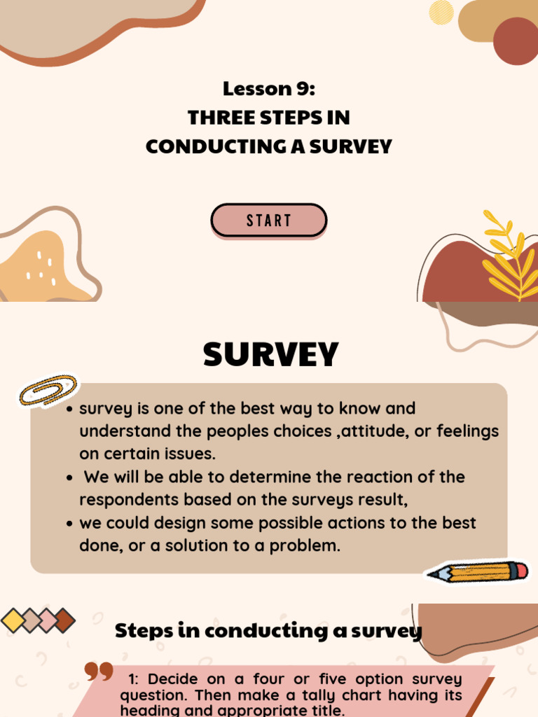 Steps in Conducting A Survey | PDF | Survey Methodology | Questionnaire