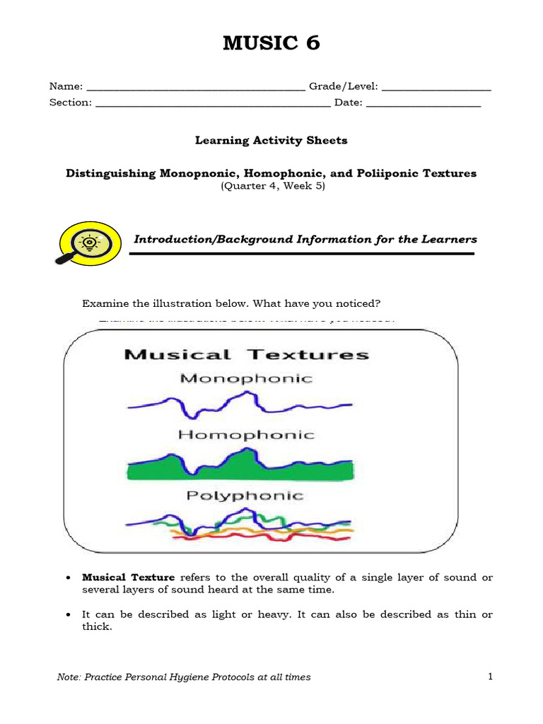 LAS Music 6 Q4 Week 5 | PDF | Musical Forms | Elements Of Music