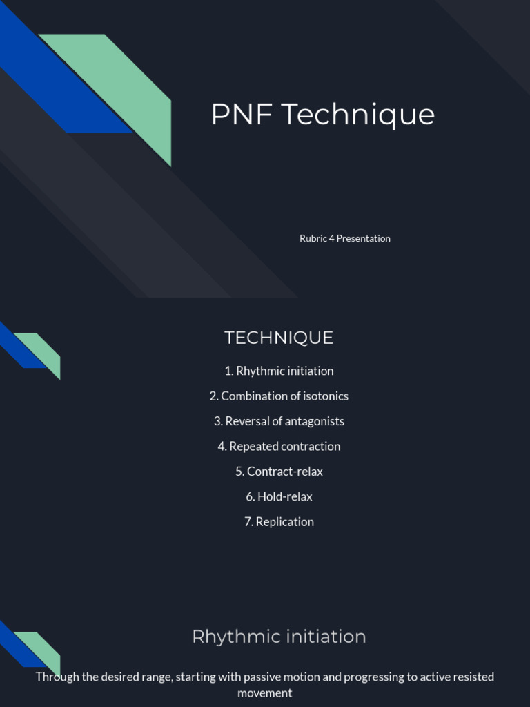 PNF Technique | PDF | Muscle Contraction | Skeletal Muscle