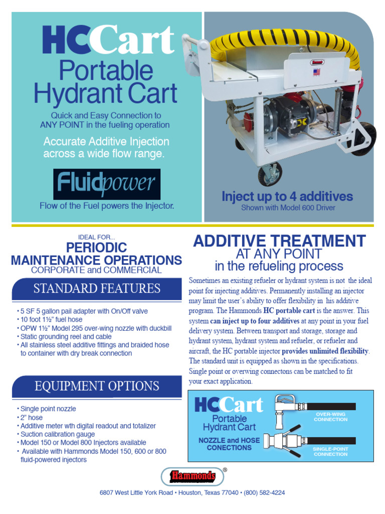 HC Cart Spec Sheet | PDF | Fuel Injection