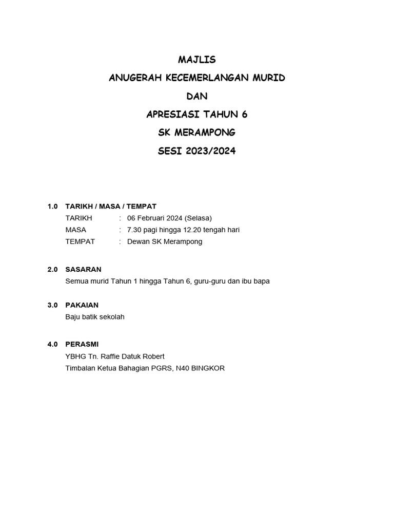 Ajk Dan Tentatif Hudph 2024 | PDF
