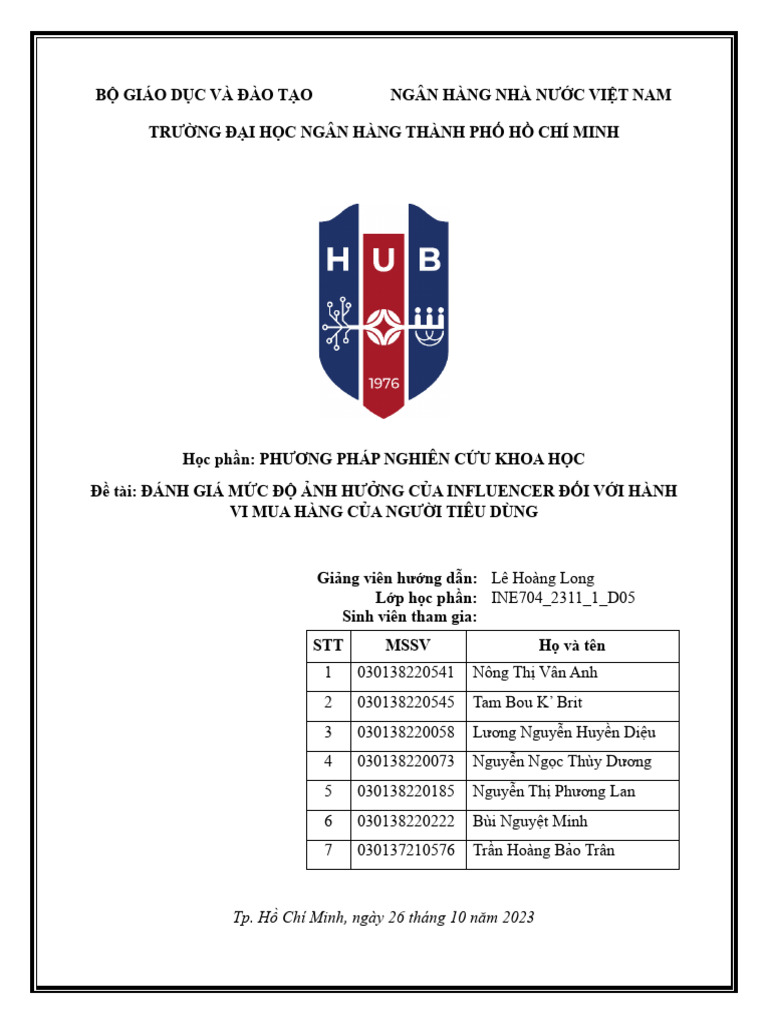 PPNCKH D05 - Nhóm 3 | PDF