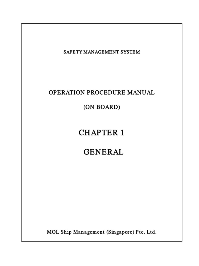OPM-1 General | PDF | Ships | Maritime Pilot