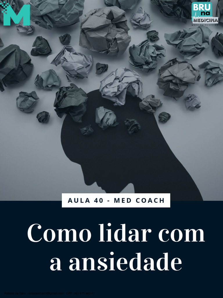 40. Como lidar com a ansiedade | Download grátis PDF | Serotonina | Ansiedade