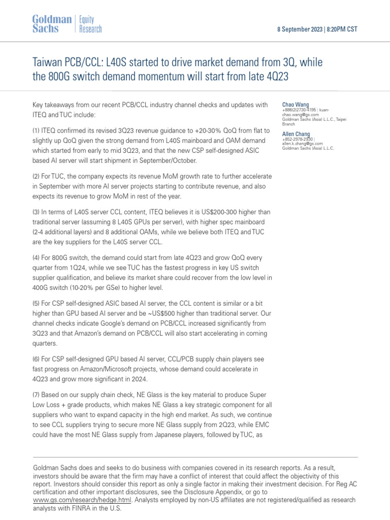 Taiwan PCB/CCL Market Insights 2023 | PDF | Investing | Supply Chain