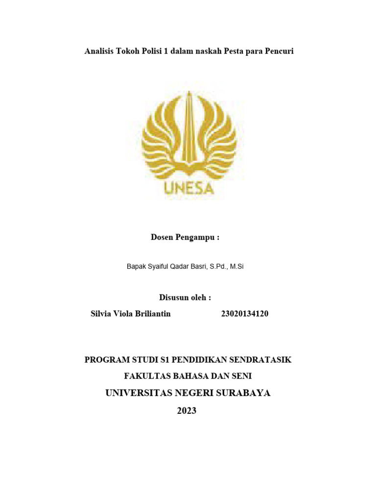 120 - Silvia Viola B - UTS Seni Peran Realis | PDF