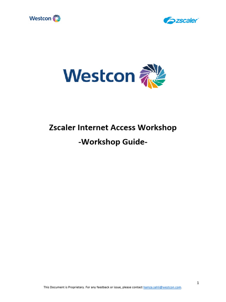 ZIA Workshop Guide v9 | PDF | Malware | Transport Layer Security