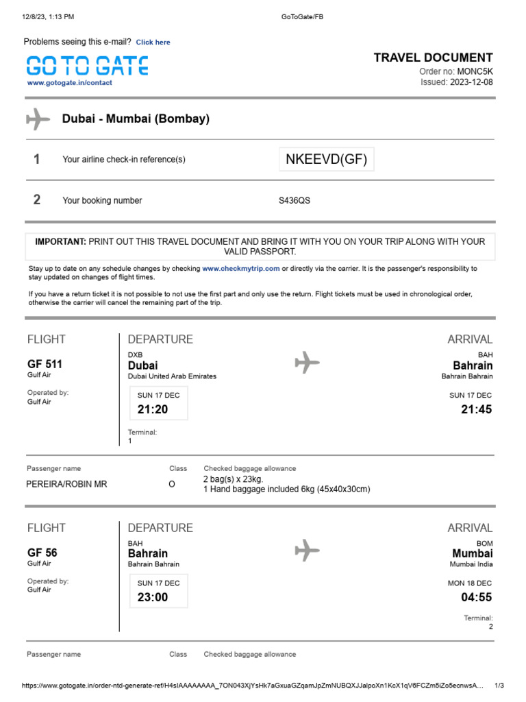 Robin Ticket | PDF | Airlines | Civil Aviation