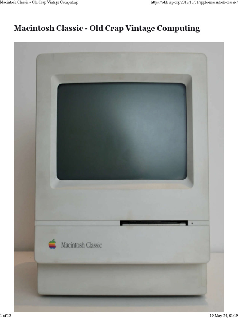 Macintosh Classic - Old Crap Vintage Computing | PDF | Floppy Disk | Printed Circuit Board