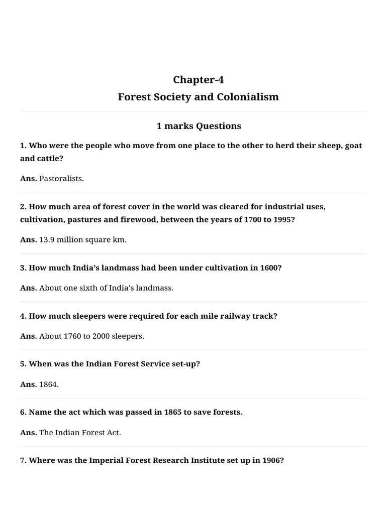 Forest Societies and colonialism | PDF | Agriculture | Forests