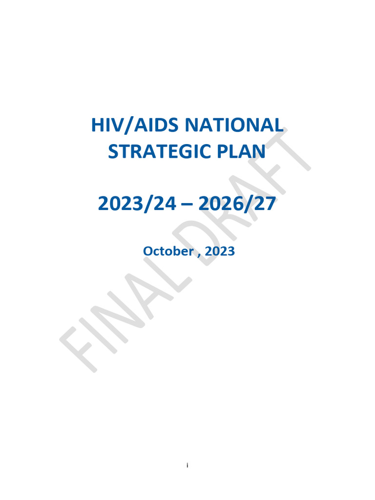 Final Draft - HIV NSP 2024-2027 | PDF | Preventive Healthcare | Prevention Of Hiv/Aids