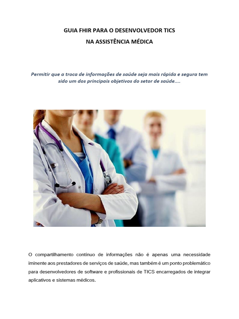 Guia FHIR para Desenvolvedores TICS | PDF | XML | Json