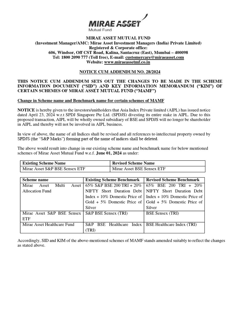 Mirae Asset 2 | PDF | Exchange Traded Fund | Mutual Funds