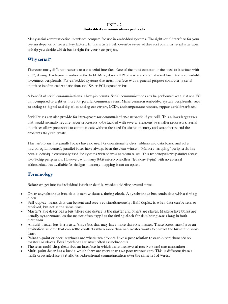 Embedded System unit 2 | PDF | Computer Science | Computer Data