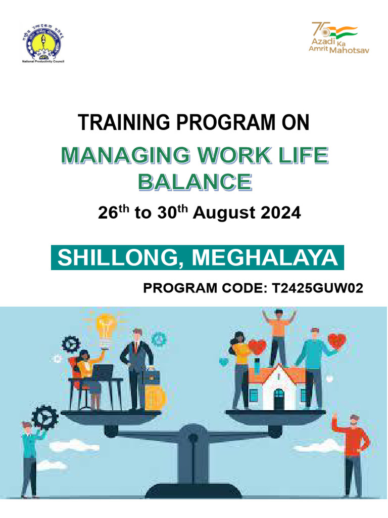 Brochure - Worklife Balance - 26-30 Aug 2024 | PDF | Business