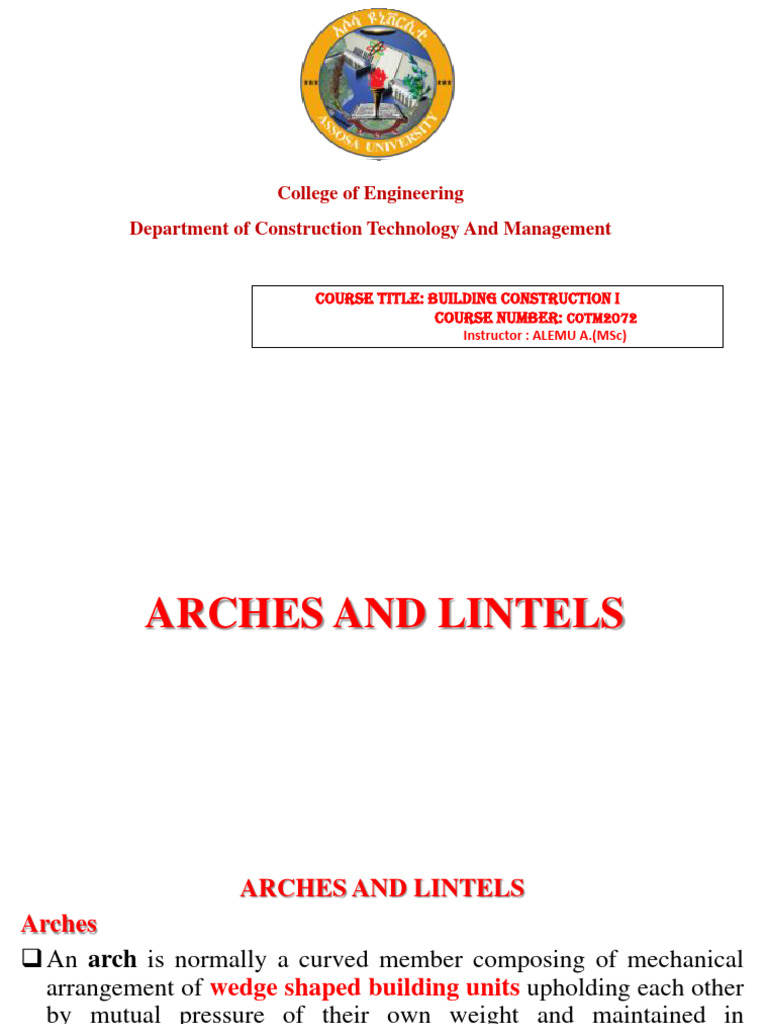 Chapter 5 Part 2 Arch Lintel | PDF | Concrete | Civil Engineering