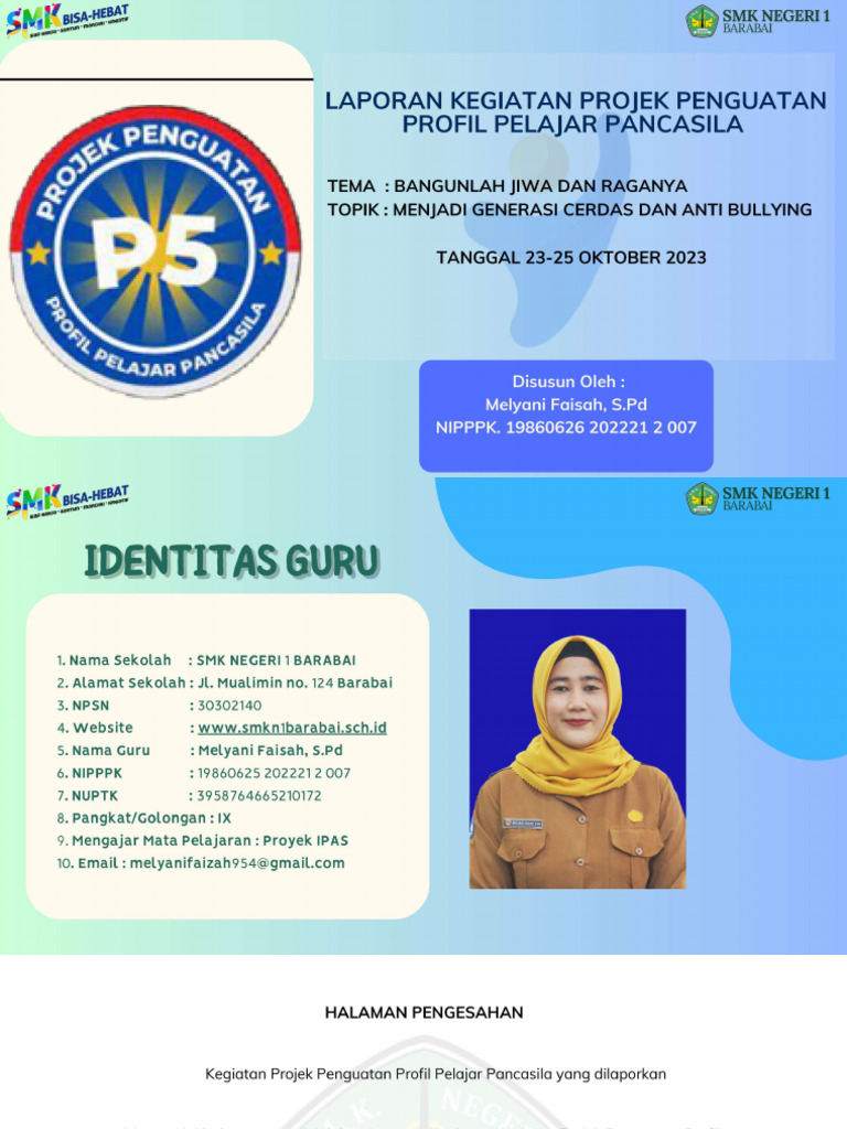 Laporan Kegiatan P5 Mely - Bangunlah Jiwa Dan Raganya - Compressed | PDF