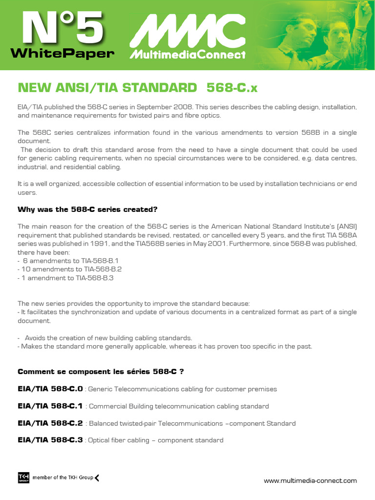 Ansi Tia Standard 568-c.x | PDF | Manufactured Goods | Electronics