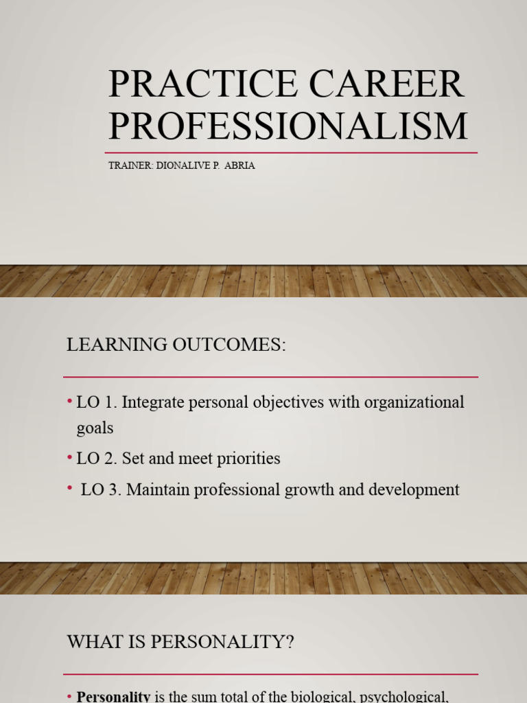 Practice Career Professionalism | PDF | Adolescence | Behavioural Sciences