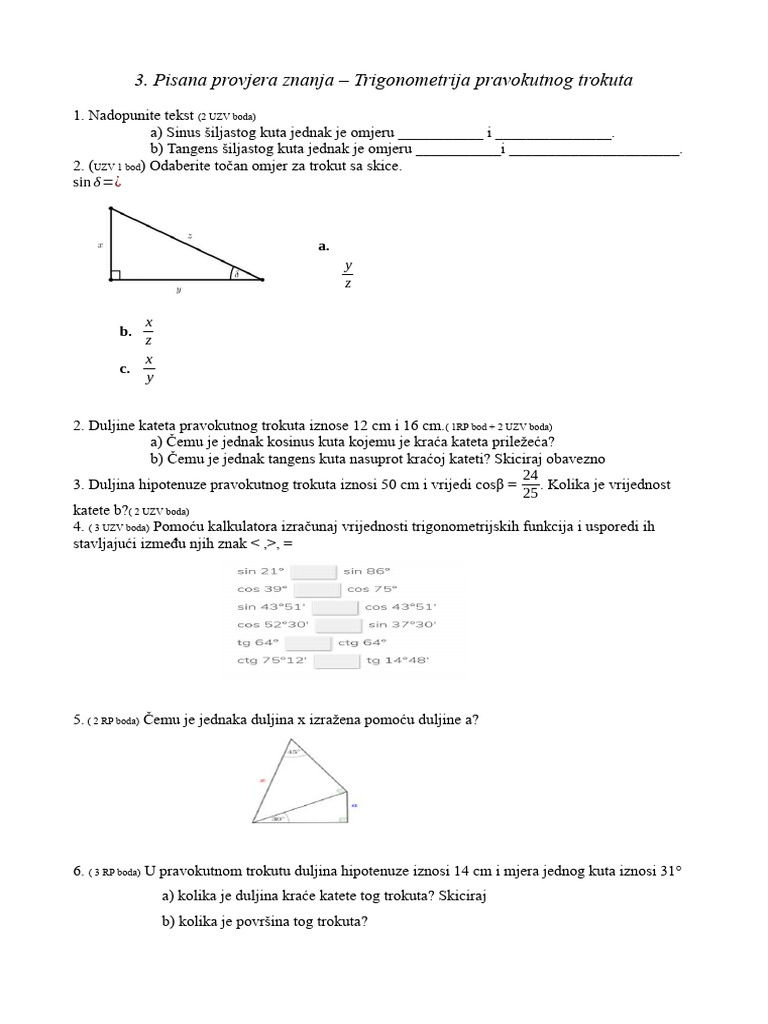 1a HTT 3 Pisana Provjera | PDF