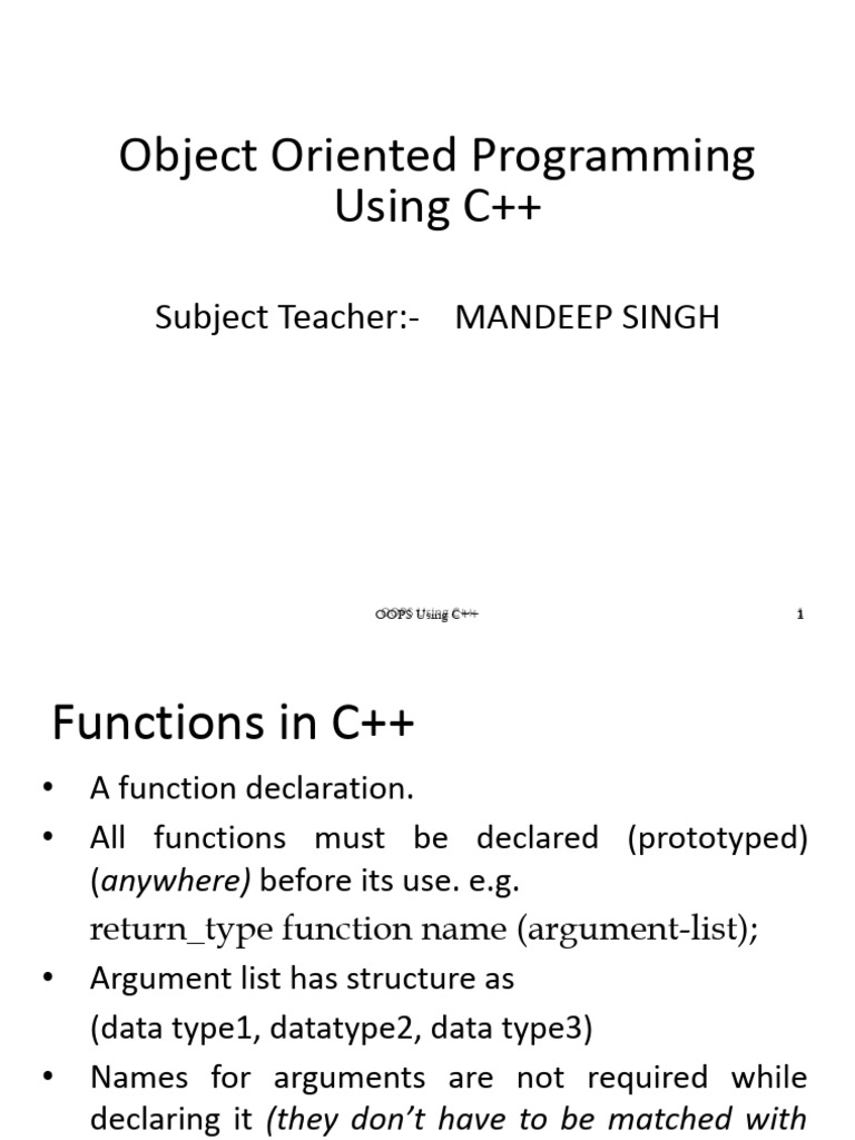 Oops 2 Pptx Pdf C Parameter Computer Programming