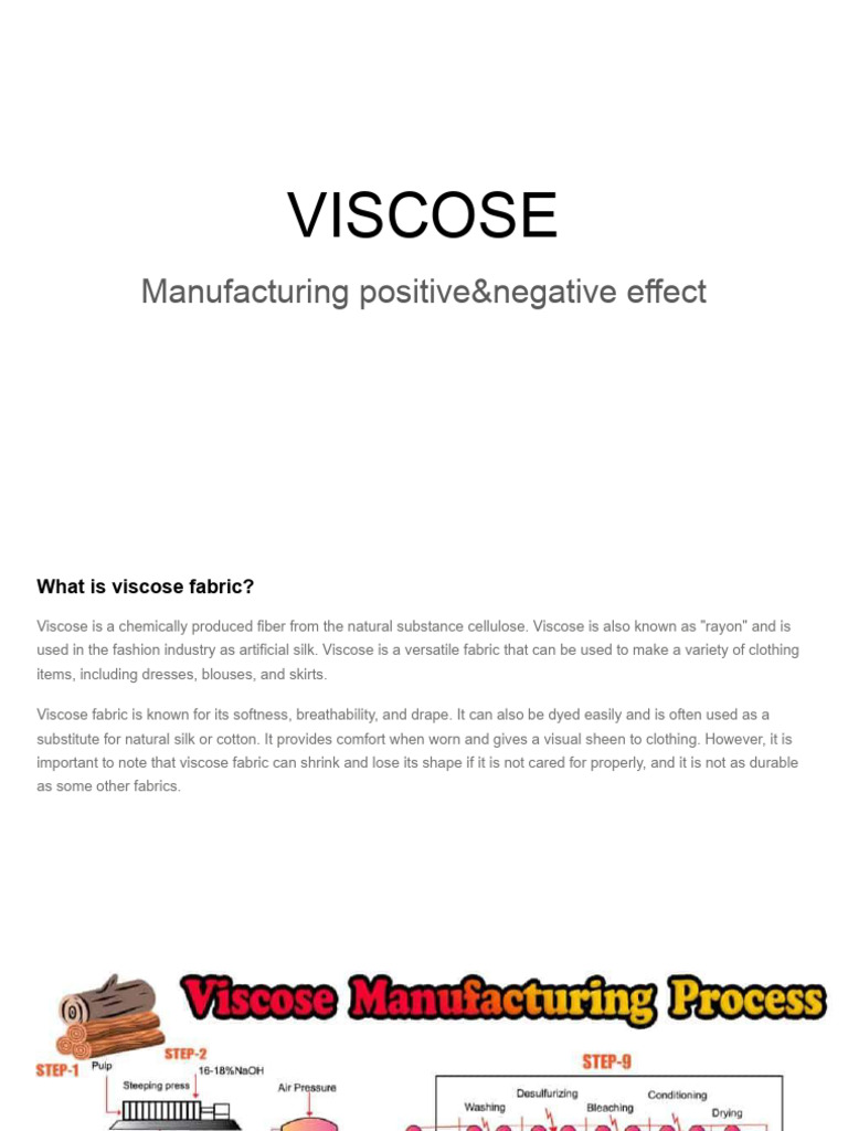 Viscose Effects | PDF | Rayon | Textiles