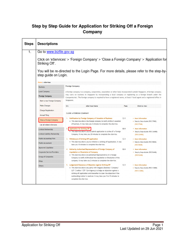 Application For Striking OffFC | PDF