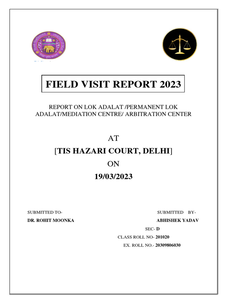 Field Visit Report 2023 | PDF | Legal Aid | Judiciaries