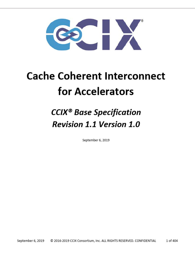 CCIX Base Specification Revision1.1 Version1.0 | PDF | License | Copyright