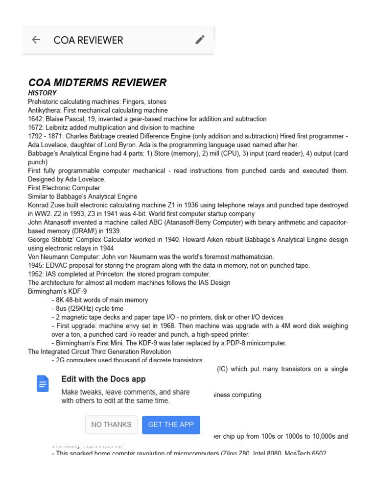 Coa Reviewer | PDF | Central Processing Unit | Computer Data Storage
