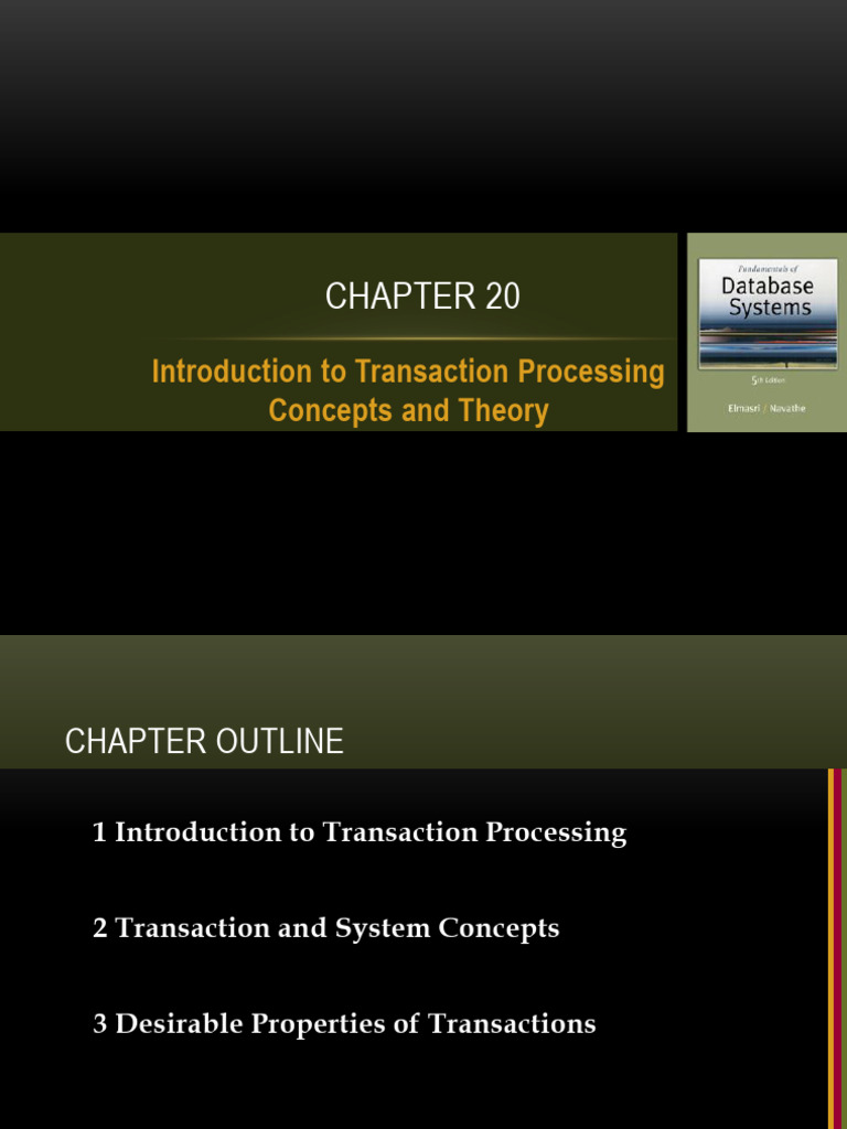 My Chap 20 Database Systems Transaction Processing Pdf Database Transaction Concurrency