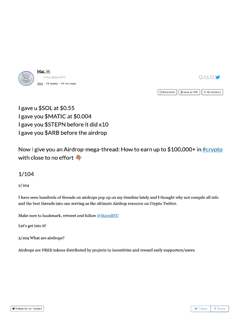 Airdrop Statergy | PDF