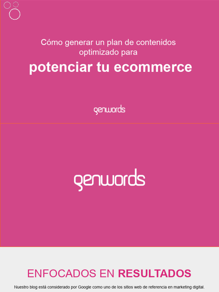 02 Webinar - Cómo generar un plan de contenidos optimizado para potenciar tu ecommerce (1 ...