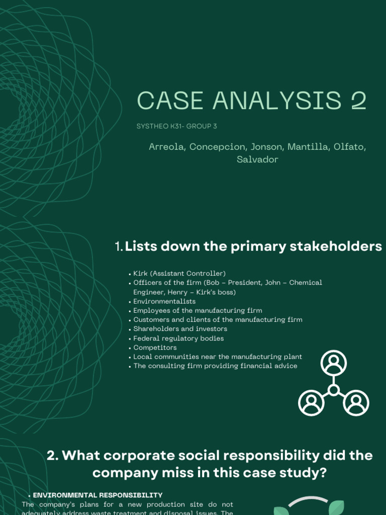 Olive Green Mint Green Modular Abstract Business Case Study and Report ...