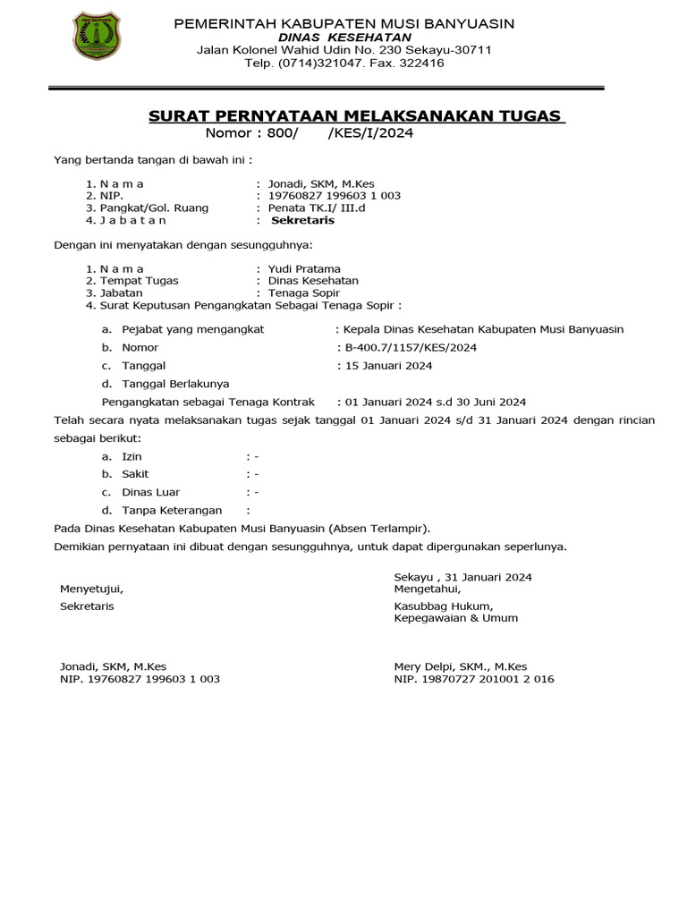 SPMT Format Terbaru Tahun 2024 Yudi | PDF