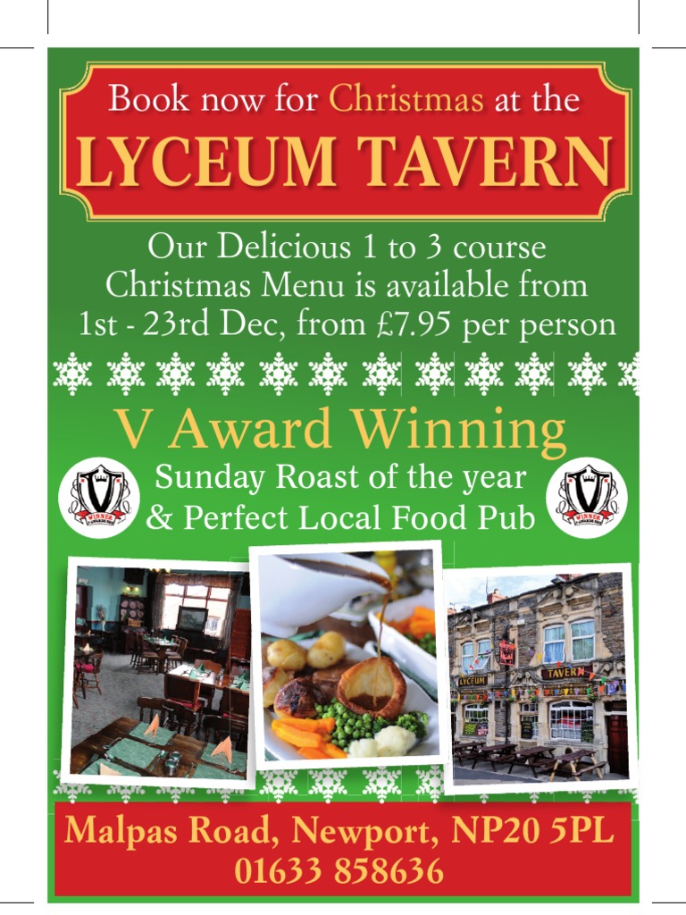 Lyceum Tavern Dec 2011 | PDF | Cooking, Food & Wine