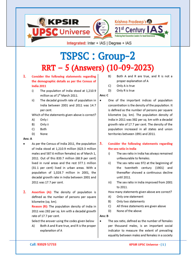 TS Gr-2 RRT-05-EM Ans. | PDF | Gross Domestic Product | Recession
